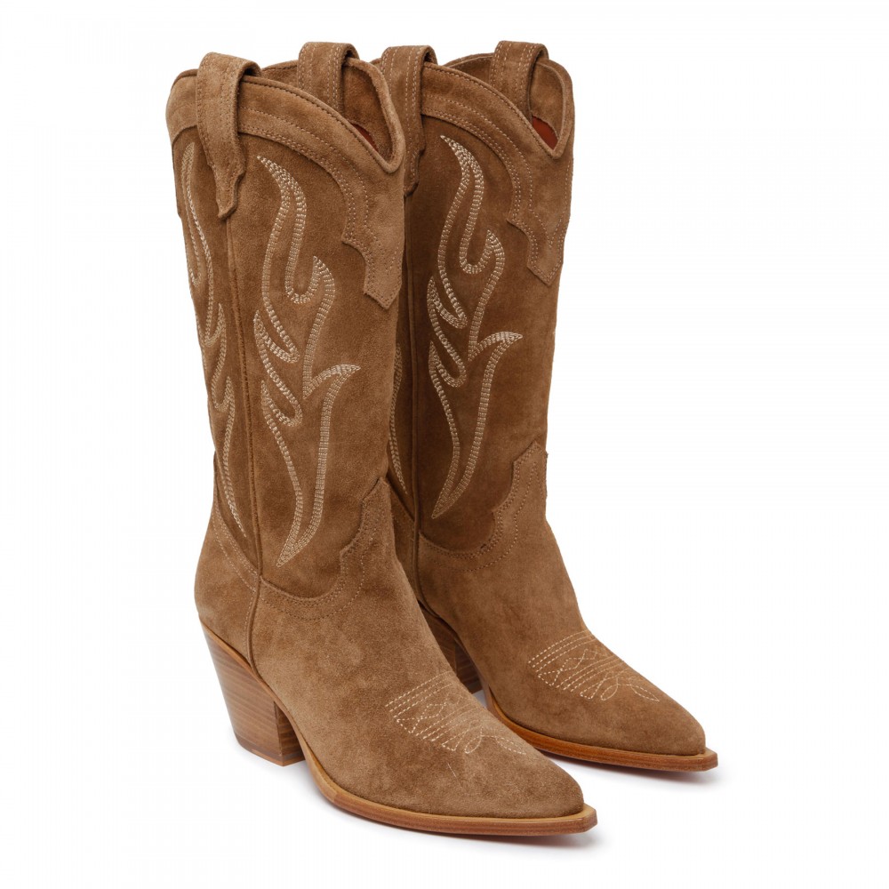Santa Fe brown suede boots | Le Noir - Unconventional Luxury